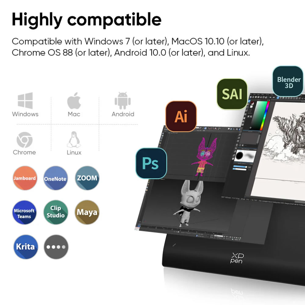 Tableta De Dibujo XP-Pen Deco Pro MW 2Gen BT + Keydial ACK05 ...