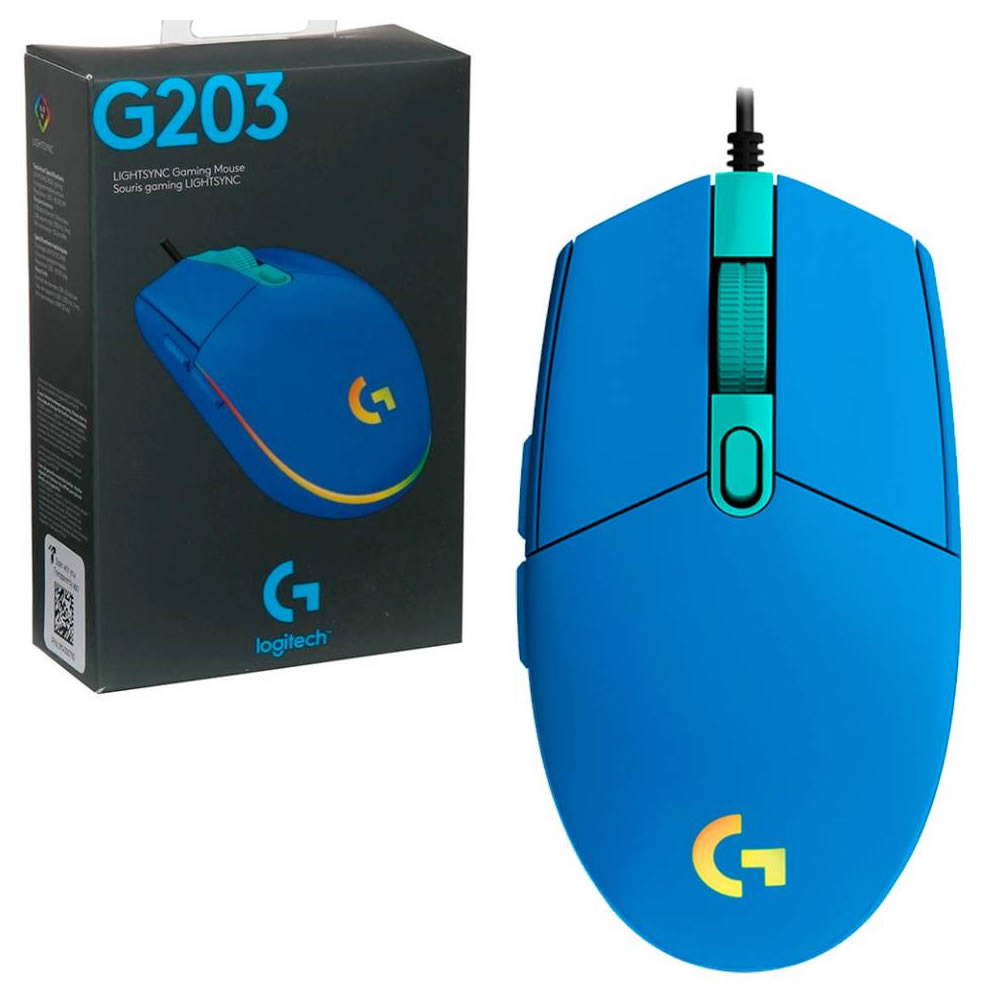 Mouse Gamer Logitech G203 Rgb Lightsync 8000 Dpi 6botones - GADGETSTORE.EC