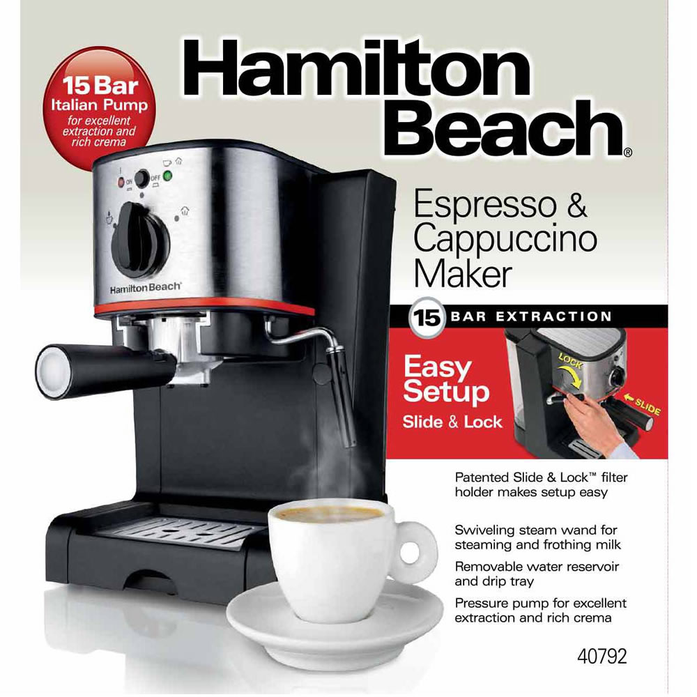 Máquina de expreso Hamilton Beach 40792 - GADGETSTORE.EC