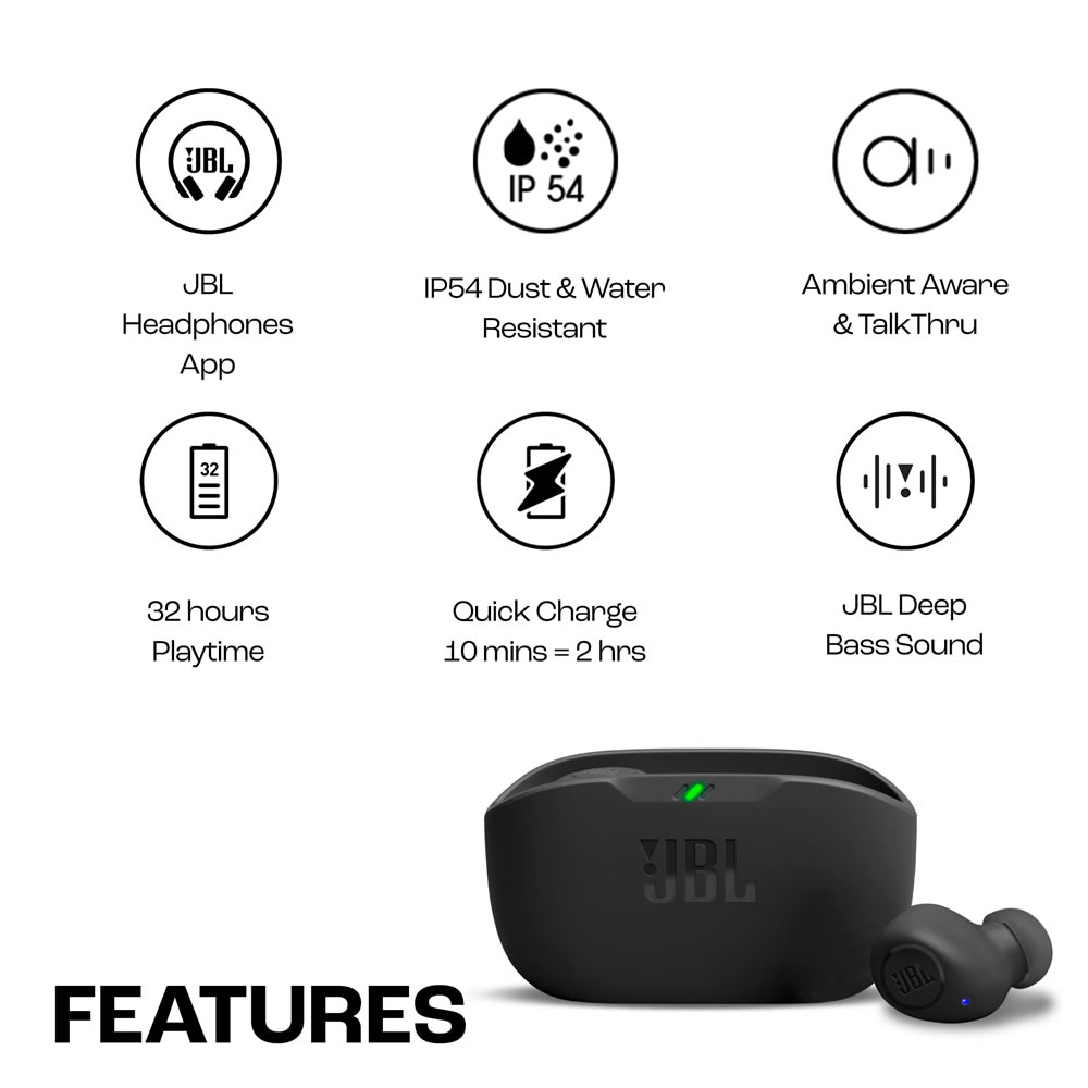 Audífonos Inalambricos Bluetooth JBL Wave Buds Truly - GADGETSTORE.EC