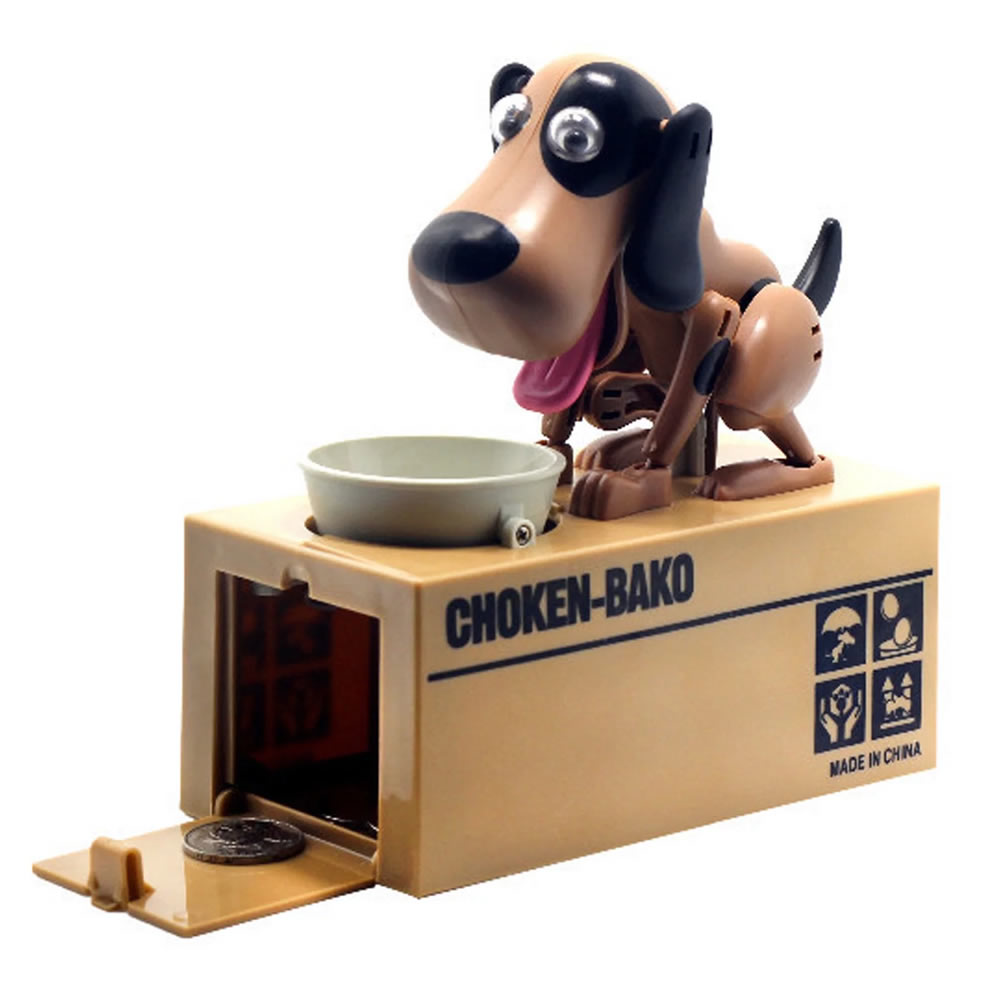 Alcancía Robotica Perro Come Monedas Choken Bako - GADGETSTORE.EC