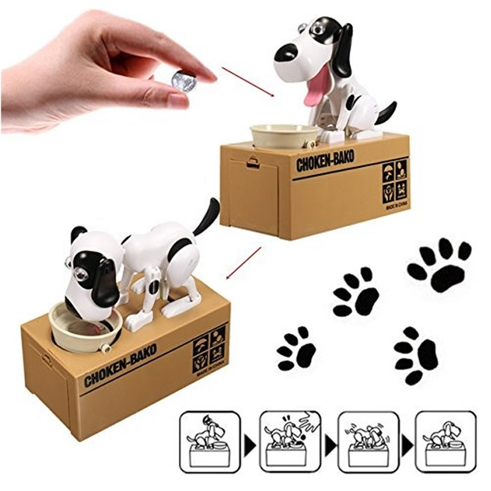 Alcancía Robotica Perro Come Monedas Choken Bako - GADGETSTORE.EC