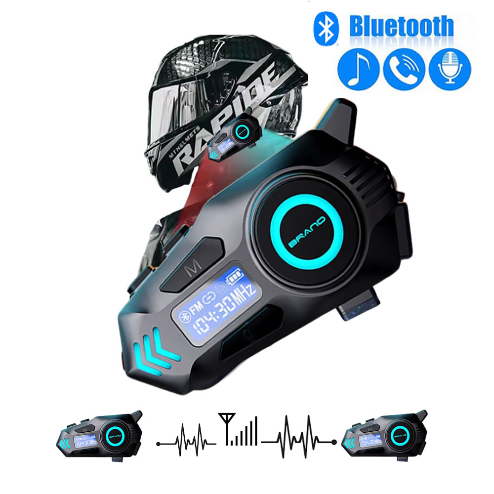 Intercomunicador Bluetooth Para Casco Motocicleta 500m K09 - GADGETSTORE.EC